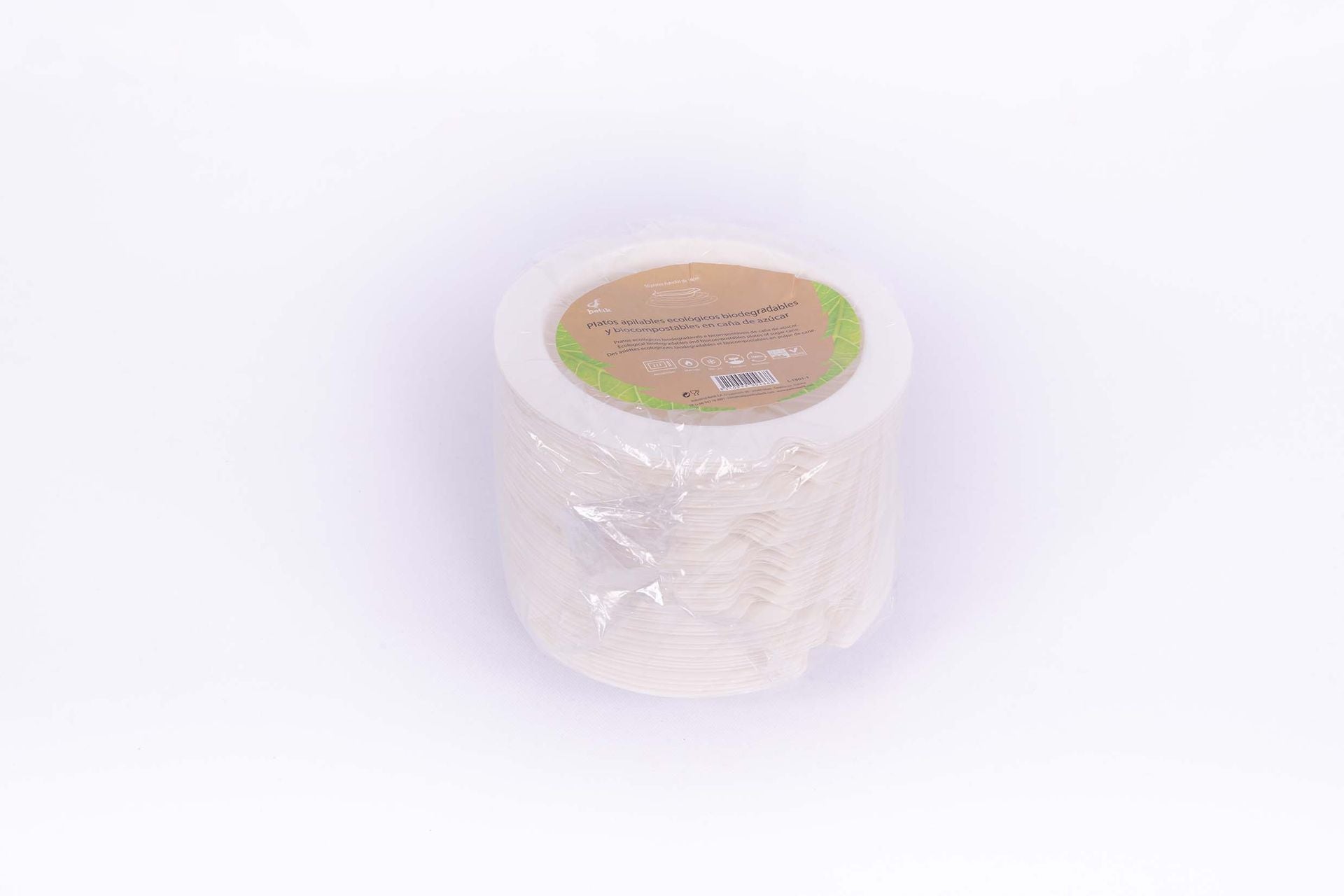 Sugar cane plate Lux 16 cm (12*50) | NYStep