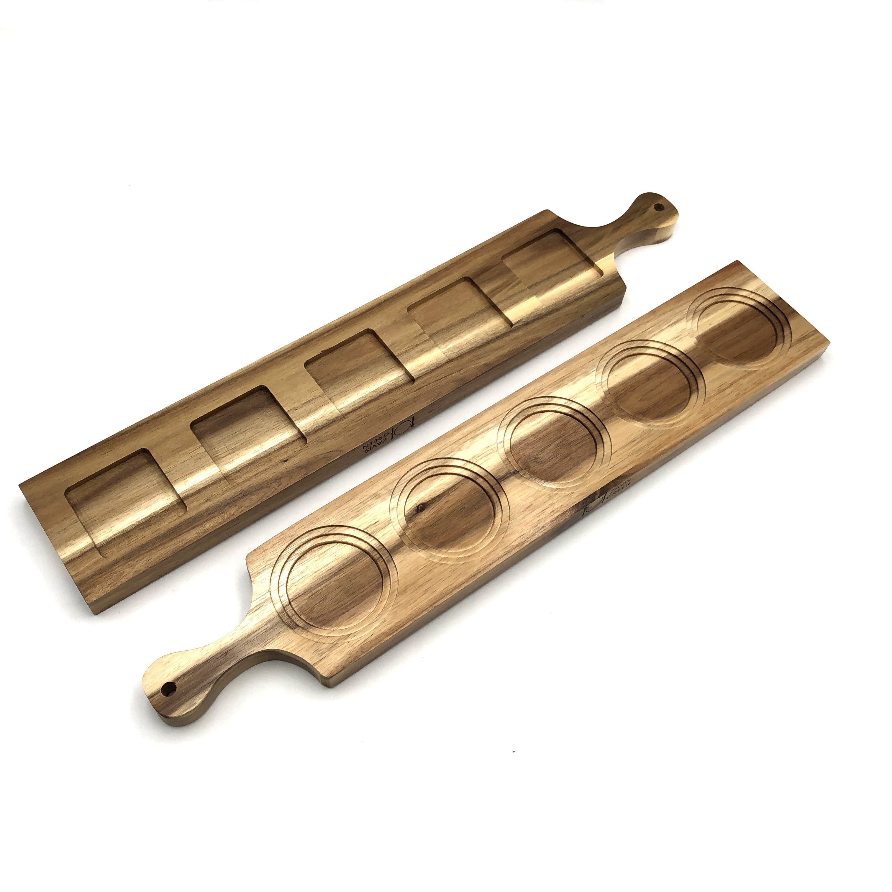 Zavis Green Acacia Wood 5 Hole Double sided Flight Board 21 ...